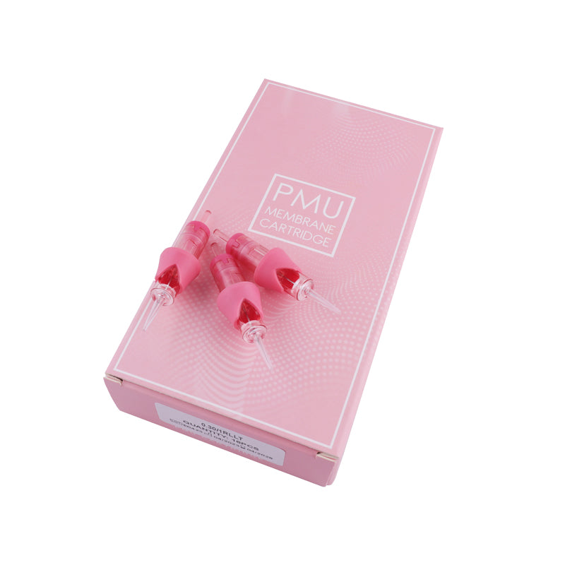 PINK VIPER PMU Long Taper Tattoo Needle Cartridges With Finger Ledge ...