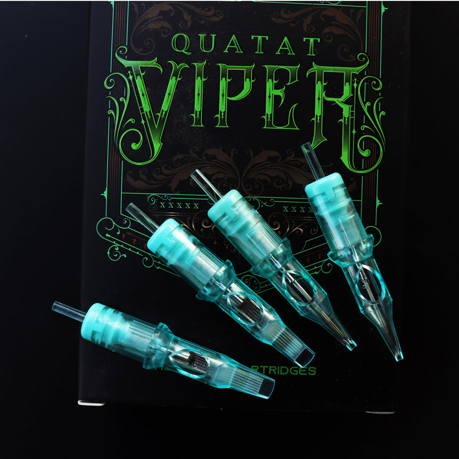 VIPER Super Tight Round Liner #12 Extra Long Taper Tattoo Needle Cartr ...